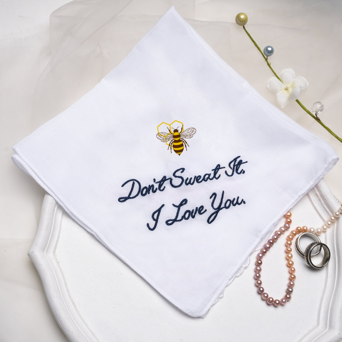 GEX Personalized Embroidered Cotton Wedding Handkerchief – GexWorldwide